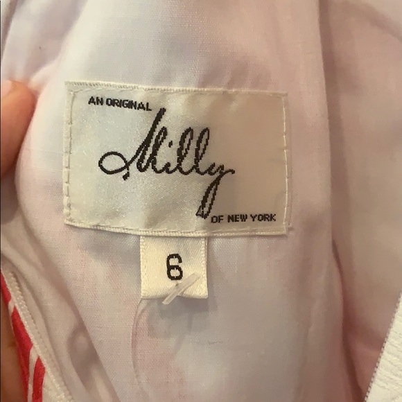 Milly of New York | Dresses | Milly Pink And White Print Dress | Poshmark